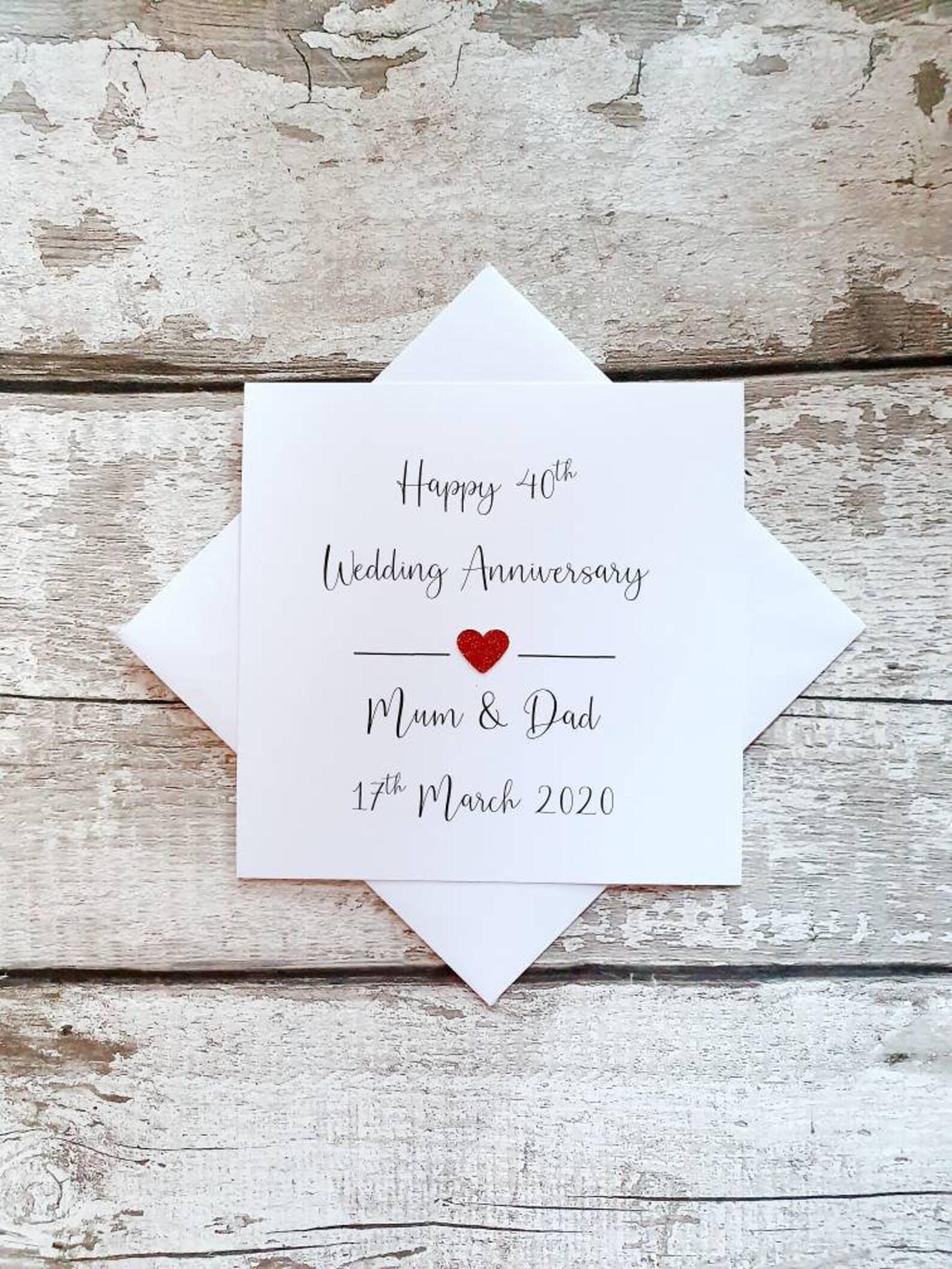 40th Wedding Anniversary Card For Parents Personalised 40th Etsy UK 40th Wedding Anniversary Card For Parents Personalised 40th Etsy UK