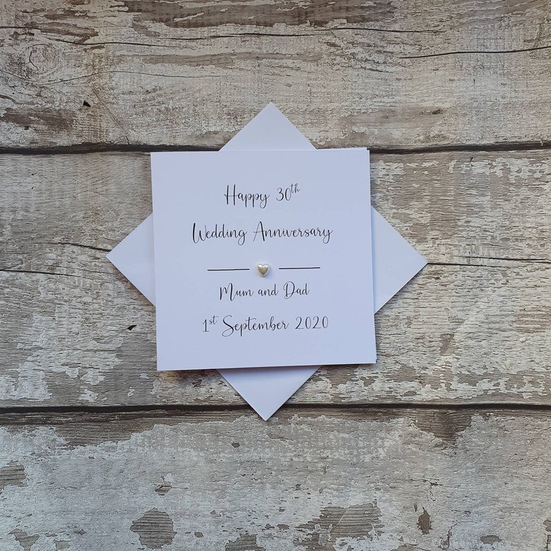 Personalised 30th Wedding Anniversary Card For Parents Etsy UK Personalised 30th Wedding Anniversary Card For Parents Etsy UK