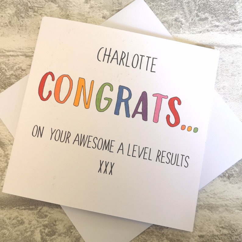 A Level Results Congratulations Card - Etsy