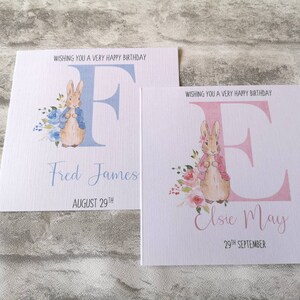 Personalised Peter Rabbit Birthday Card - Etsy UK