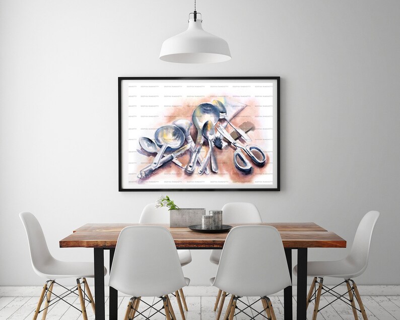 PRINTABLE Watercolor Kitchen Art Print Still Life Painting | Etsy