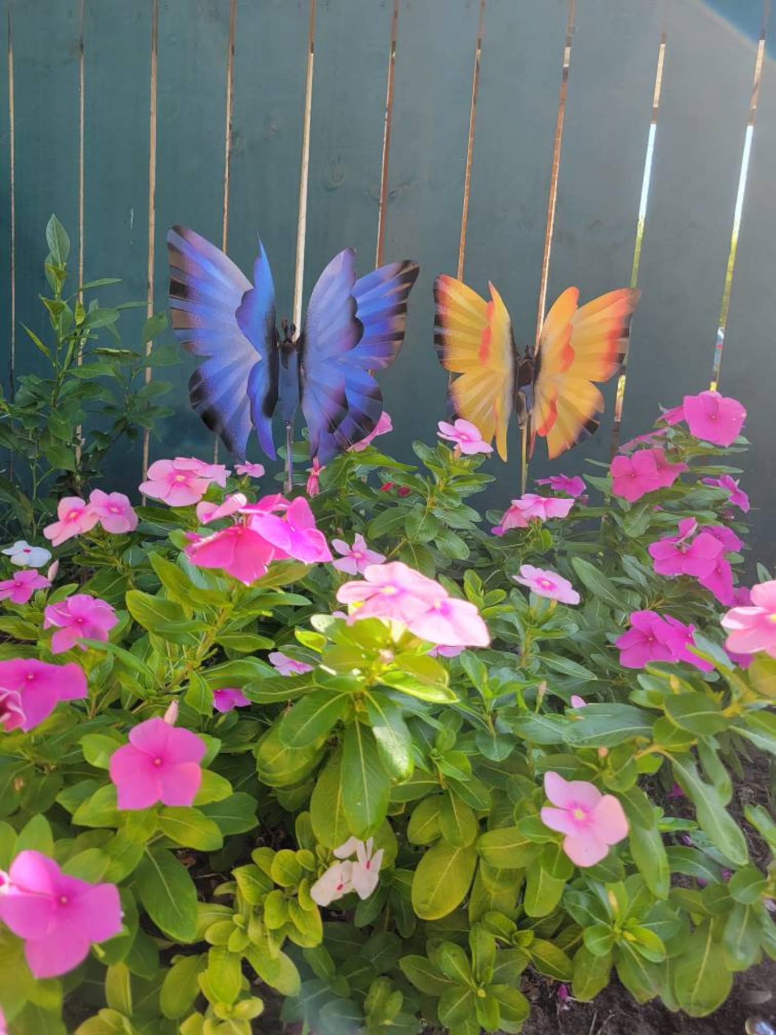 Metal Butterfly Garden Stake Yellow Butterfly Garden Stake - Etsy