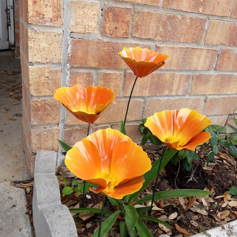 Metal Poppy Ornament - Etsy