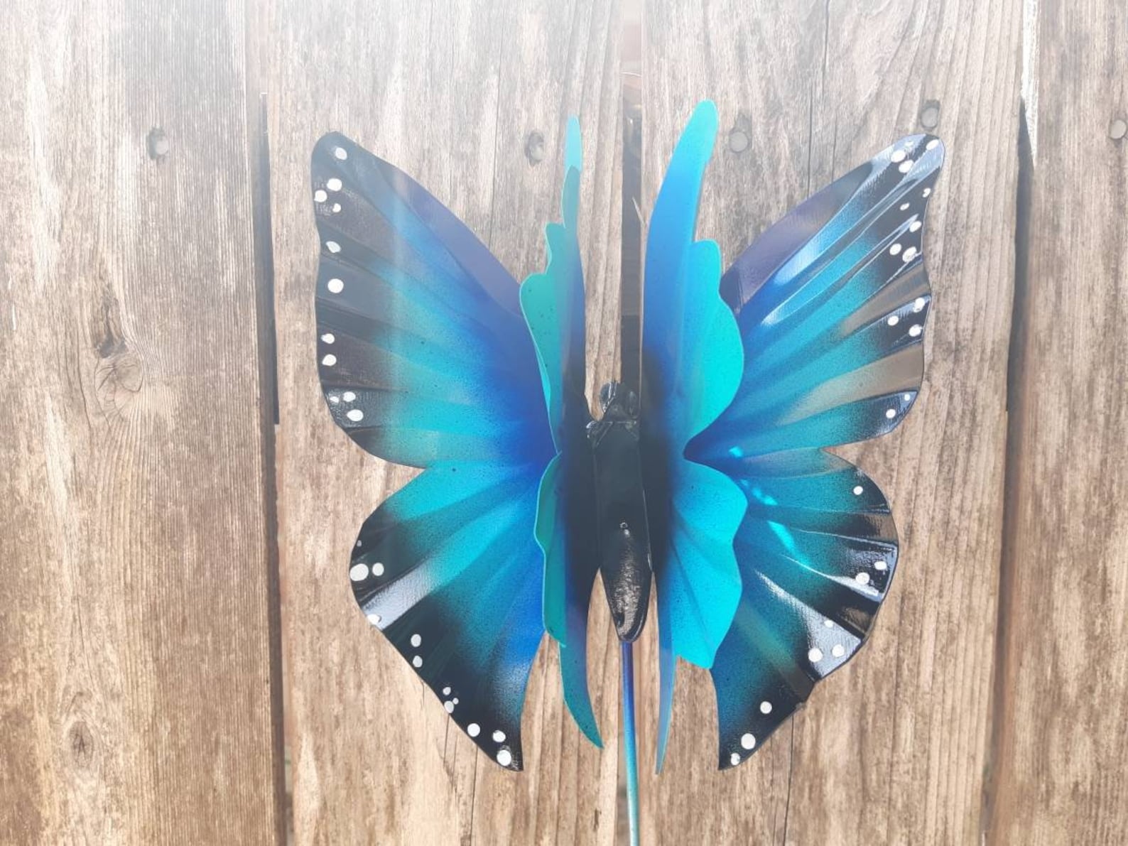 Metal Blue Morpho Butterfly Garden Stake: Whimsical Garden Decor - Etsy