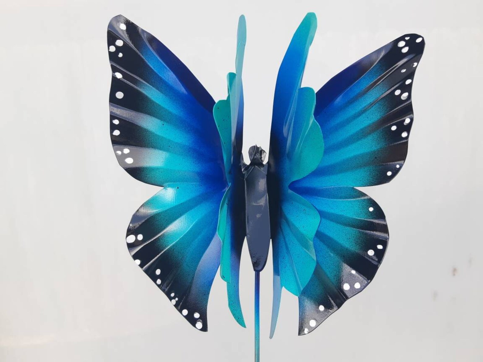 Metal Blue Morpho Butterfly Garden Stake: Whimsical Garden Decor - Etsy