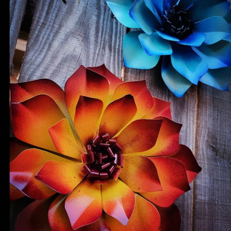 Metal Flowers - Etsy
