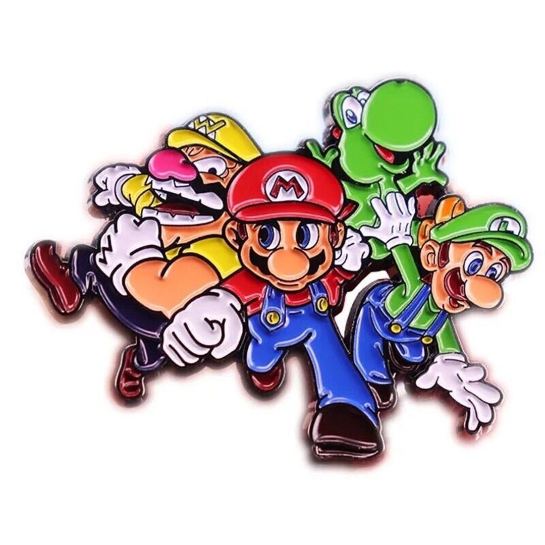 Super Mario Bros Enamel Pin Badge MARIO YOSHI Luigi Wario - Etsy