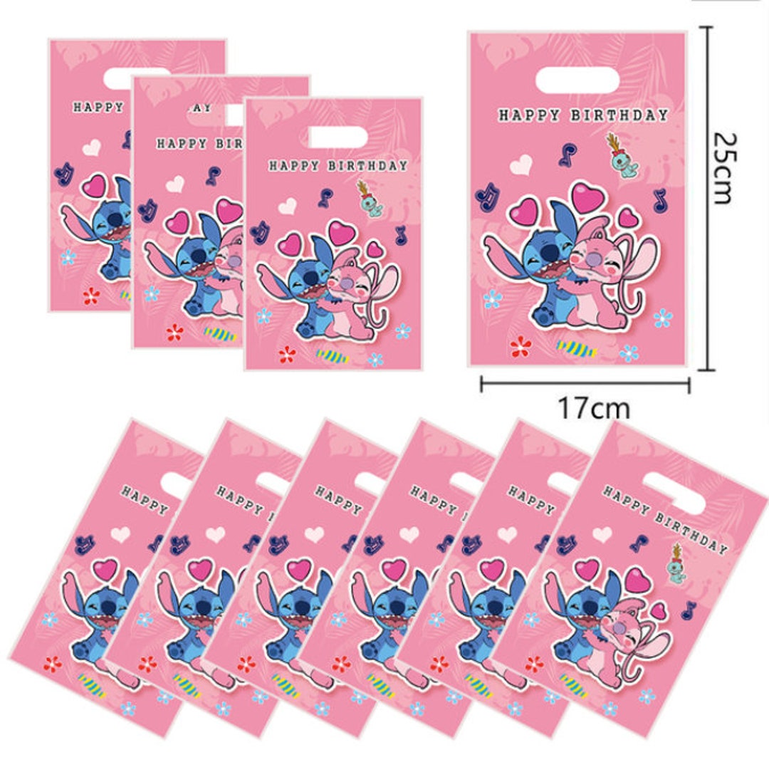 Disney Pink Lilo & Stitch Childrens Kids LOOT BAGS - Happy Birthday ...