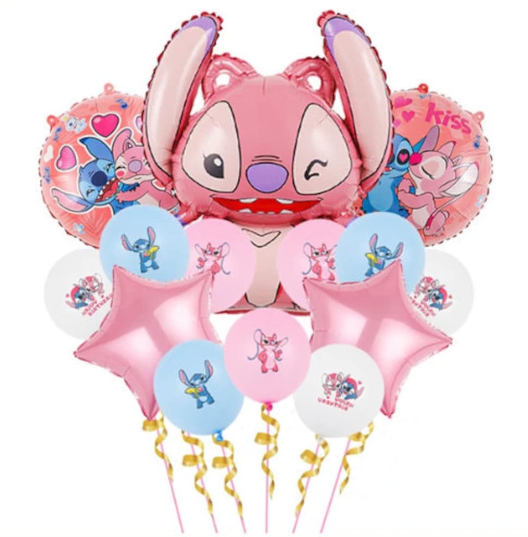 Lilo & Stitch ANGEL Balloons Set Latex / Helium Balloons Set Birthday ...