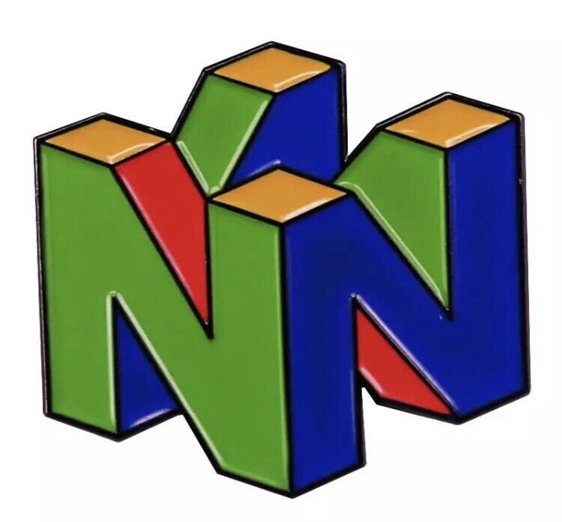 Nintendo N64 Console Logo Enamel Pin Badge Metal Pin Video Game ...