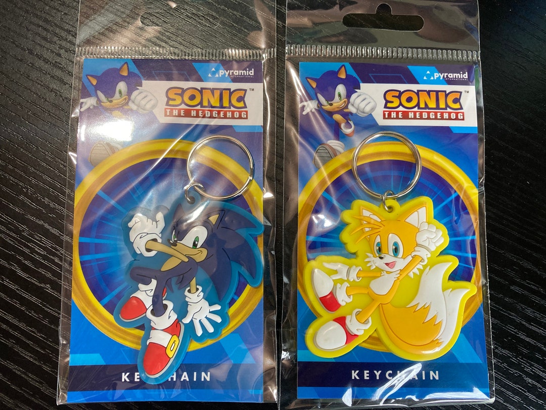 Sonic the Hedgehog + Tails - Official 2D Keyrings Sega X 2 Set Bundle ...