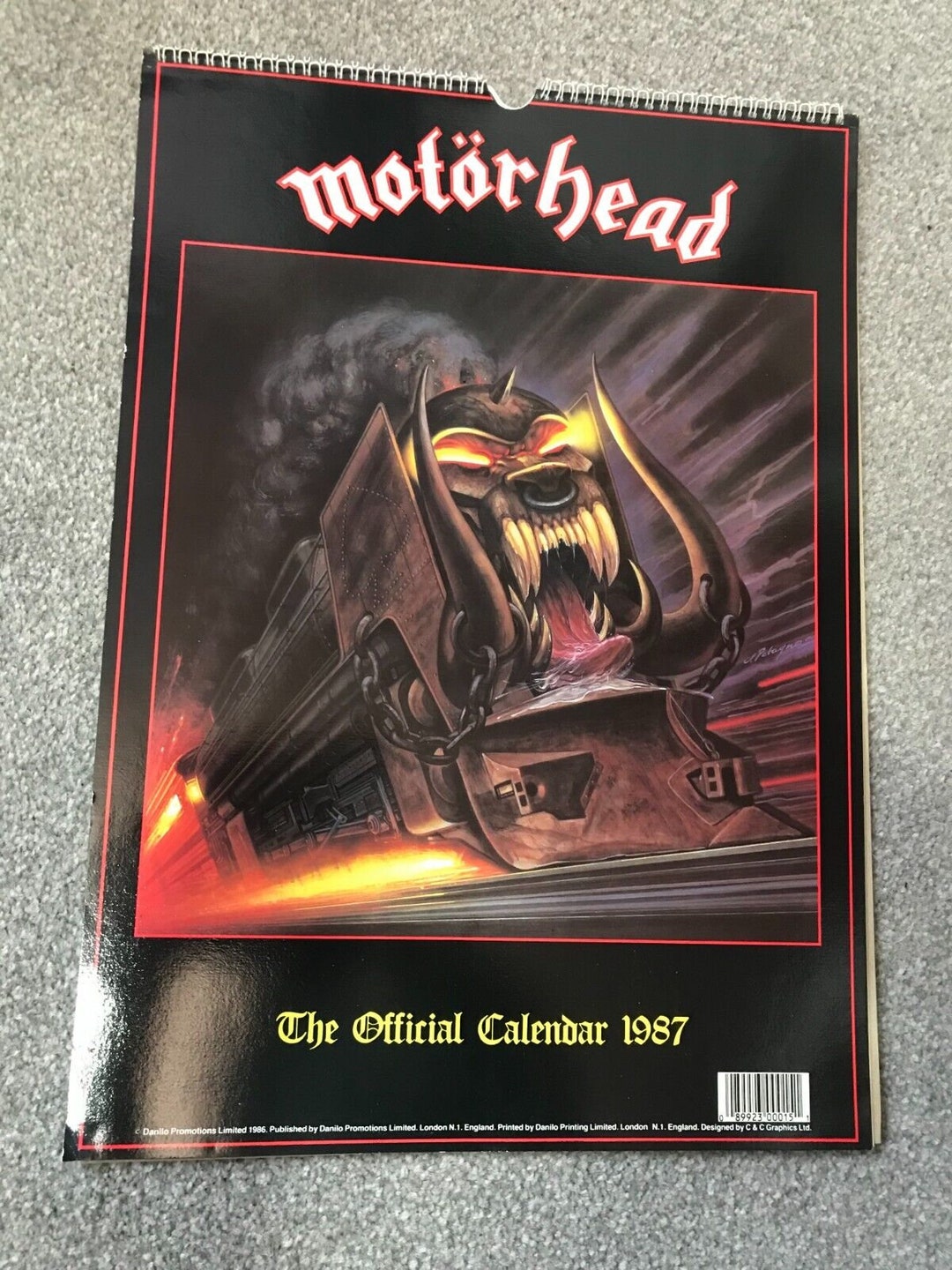 MOTORHEAD 1987 Official Calendar Vintage Collectible Music Memorabilia ...
