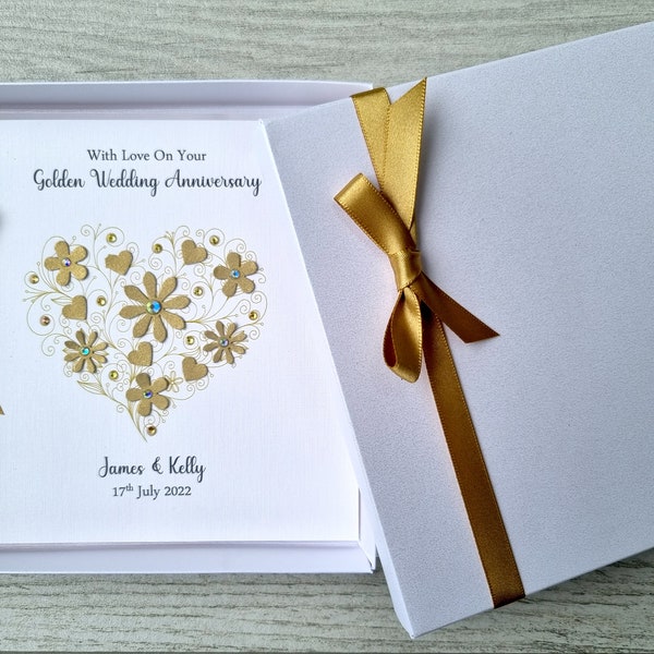 Golden Wedding Cards - Etsy UK