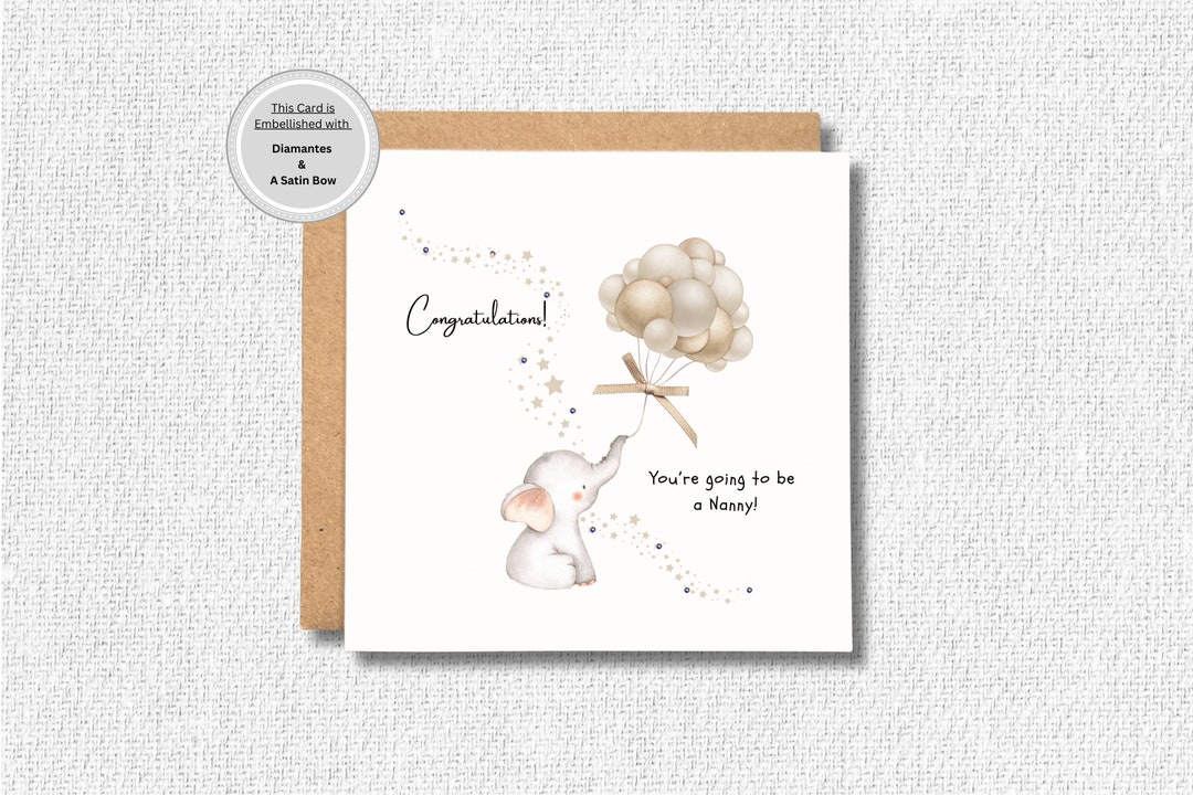 Pregnancy Announcement Card for Nanny to Be New Arrival - Etsy