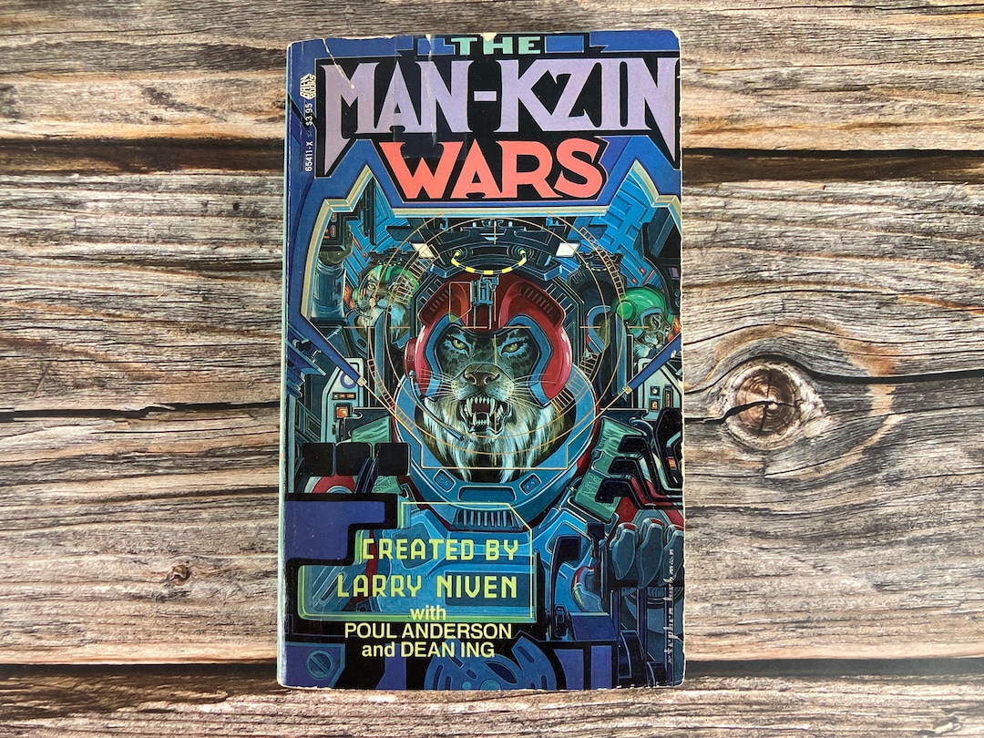 The Man-kzin Wars - Larry Niven - Baen Books - Vintage Books - 1980's ...