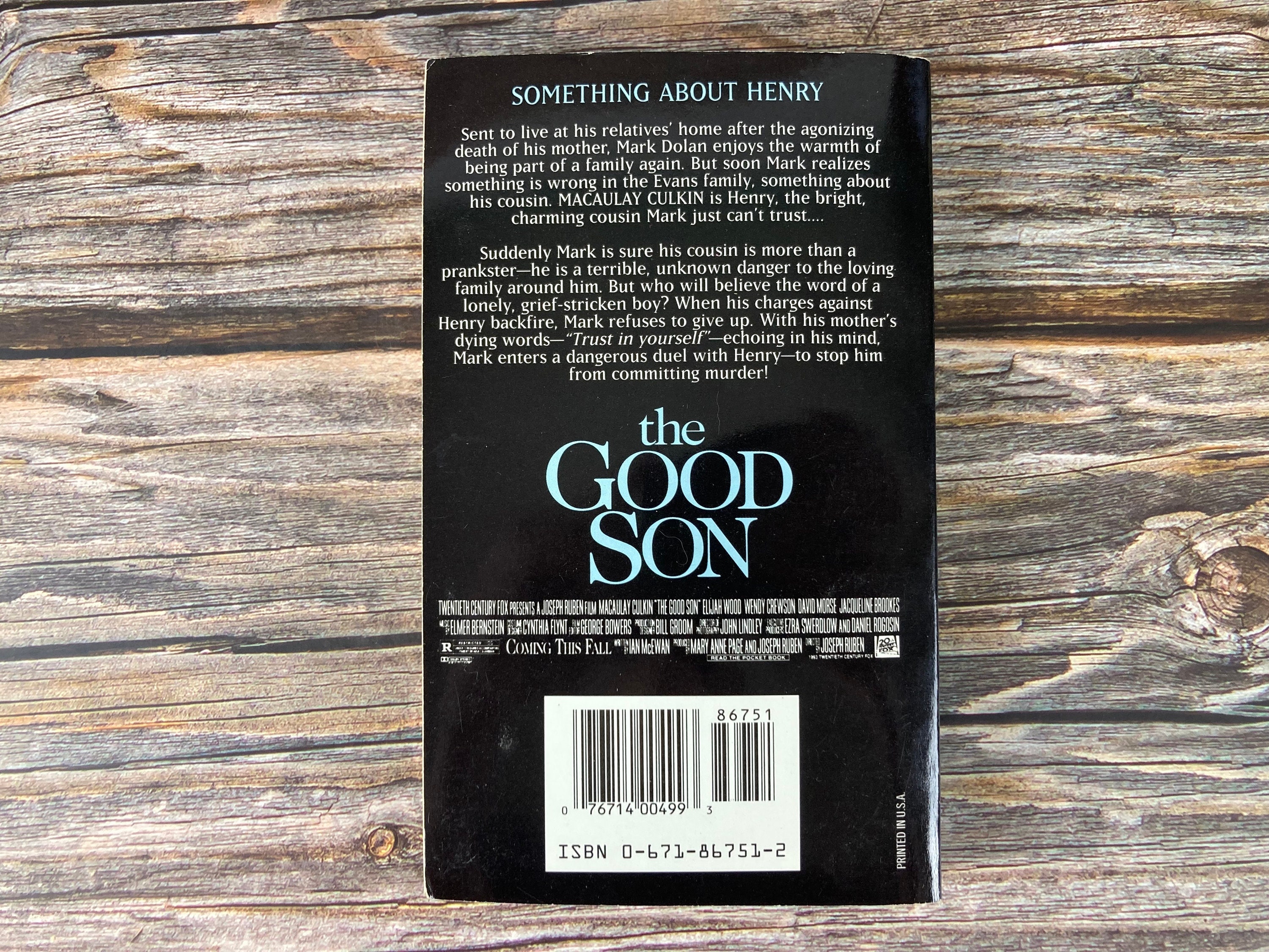 The Good Son by Todd Strasser Based off Screenplay by Ian Mcewan Pocket ...