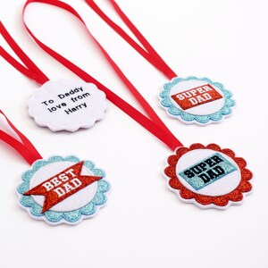 Personalised Father's Day Best Dad Medal, Father's Day Trophy - Etsy