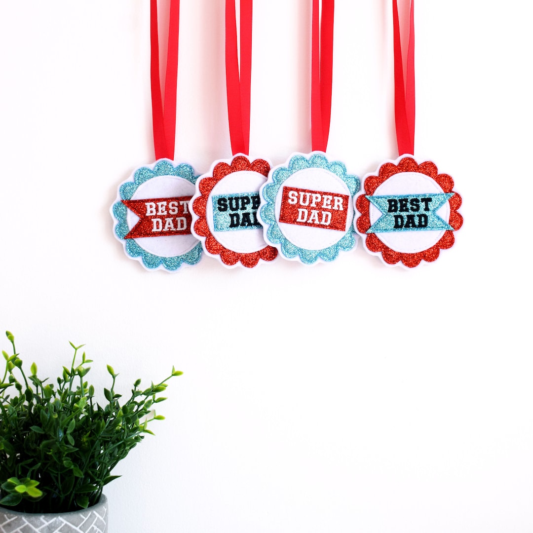 Personalised Father's Day Best Dad Medal, Father's Day Trophy - Etsy