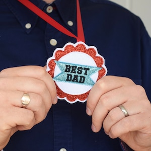 Personalised Father's Day Best Dad Medal, Father's Day Trophy - Etsy