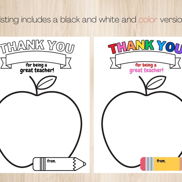 Teacher Appreciation Printable - Etsy