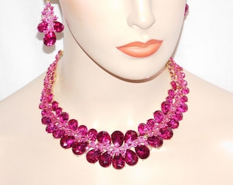 Fuchsia necklace | Etsy