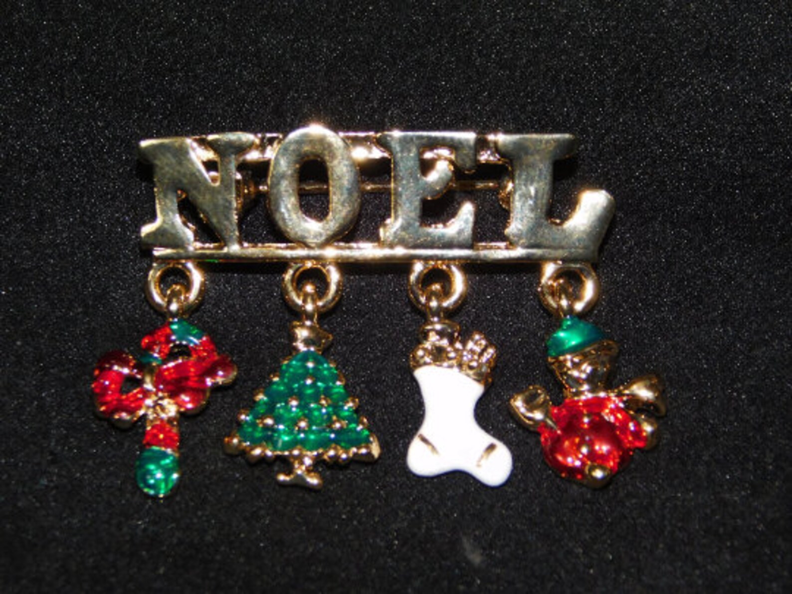 Christmas Gift Gold Tone Dangle Enamel Charms - Etsy