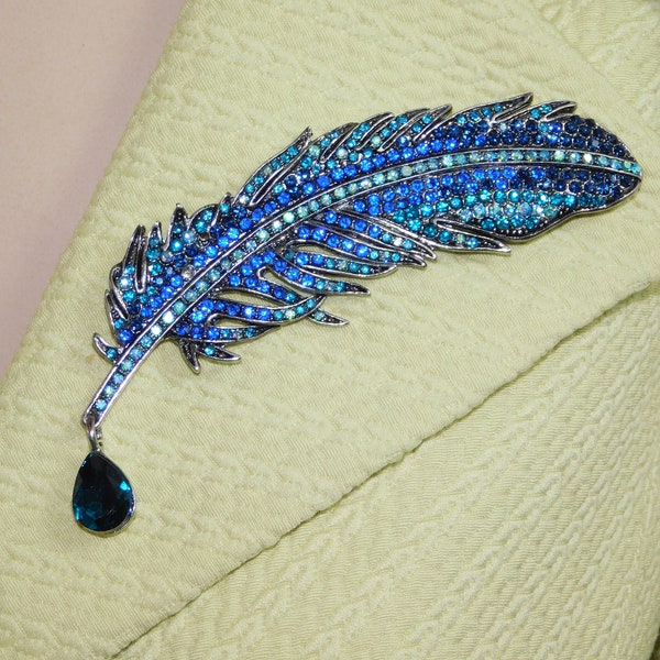 Rhinestone Feather - Etsy