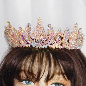 Rose Gold AB Rhinestone Glass Crystal Beauty Queen Large - Etsy