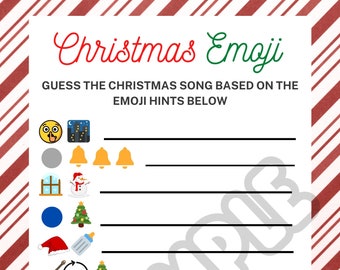 Christmas Song Emoji Pictionary Christmas Printable Party Games ...