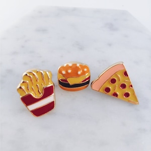 Junk Food Combo Pins Pizza Pin, Fries Pin, Hamburger Pin Food Pins Food ...