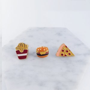 Junk Food Combo Pins Pizza Pin, Fries Pin, Hamburger Pin Food Pins Food ...