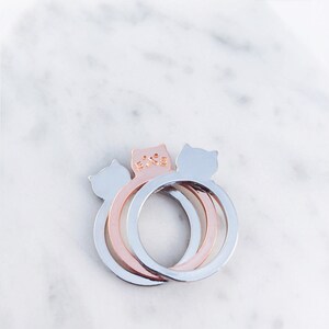 Stackable Cat Rings, Pink Gold Rings, Gold Rings, Cat Accessories ...