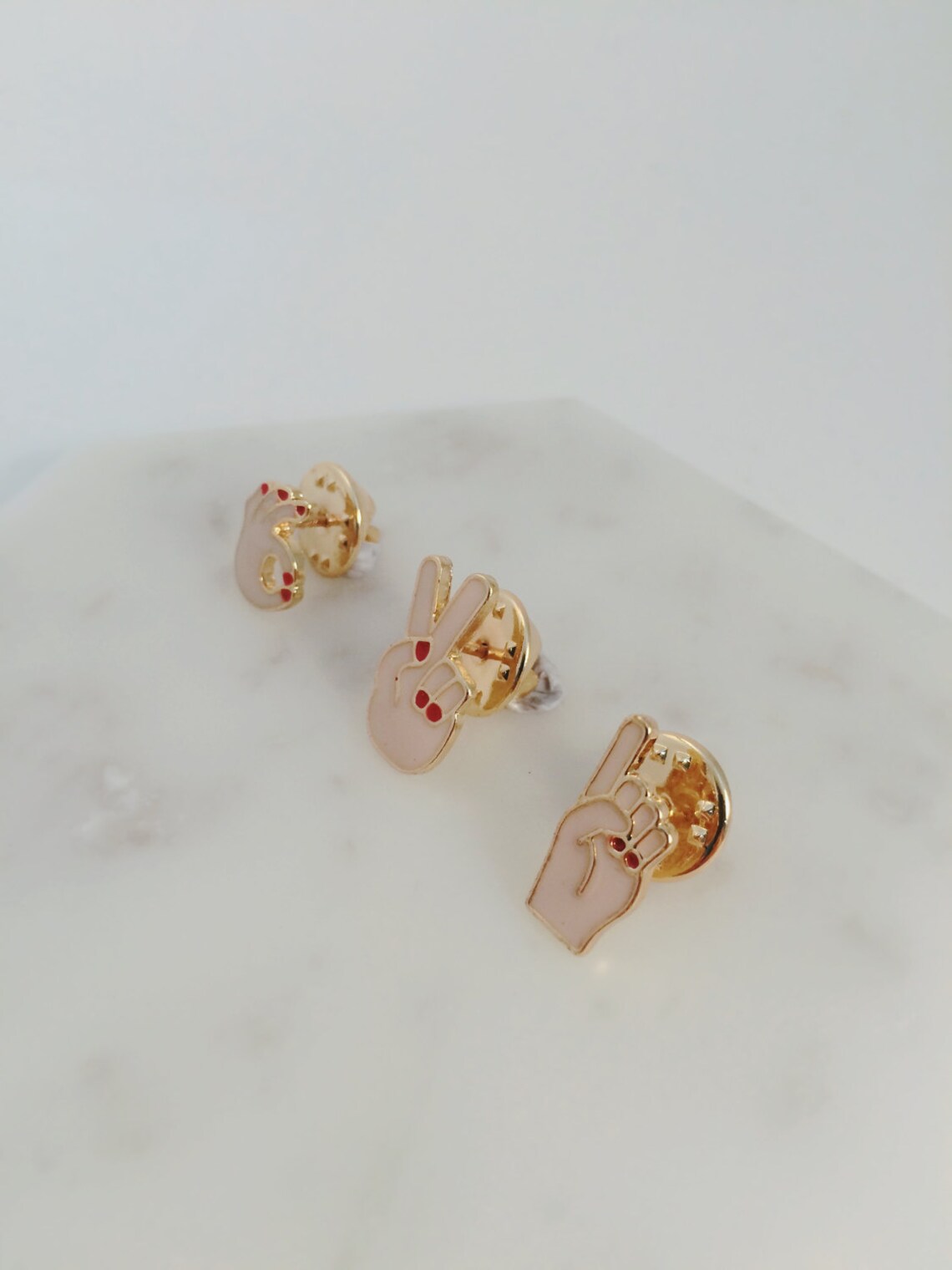 Hand Pin Peace Pin Point Pin Okay Pin Hand Gesture - Etsy