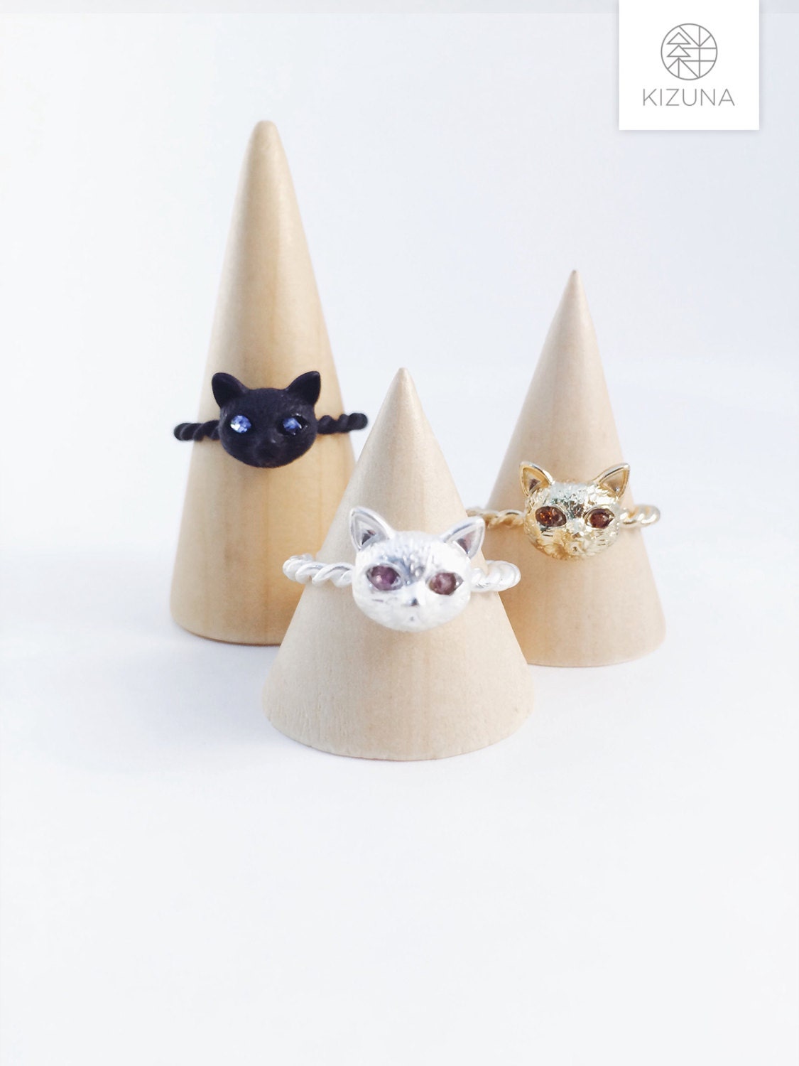 Adorable Cat Rings in 3 Colors Cat Rings Silver Ring Gold - Etsy Australia