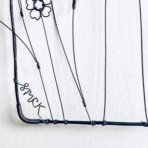 Wire Flower Meadow in a Wire Frame/flowers/seed Heads & Grasses/wire ...