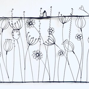 Wire Flower Meadow in a Wire Frame/flowers/seed Heads & Grasses/wire ...