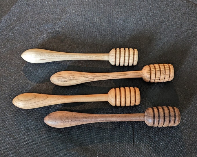 Amish-made Wooden Honey Dipper Oak, Cherry, Walnut, Maple Handcrafted ...