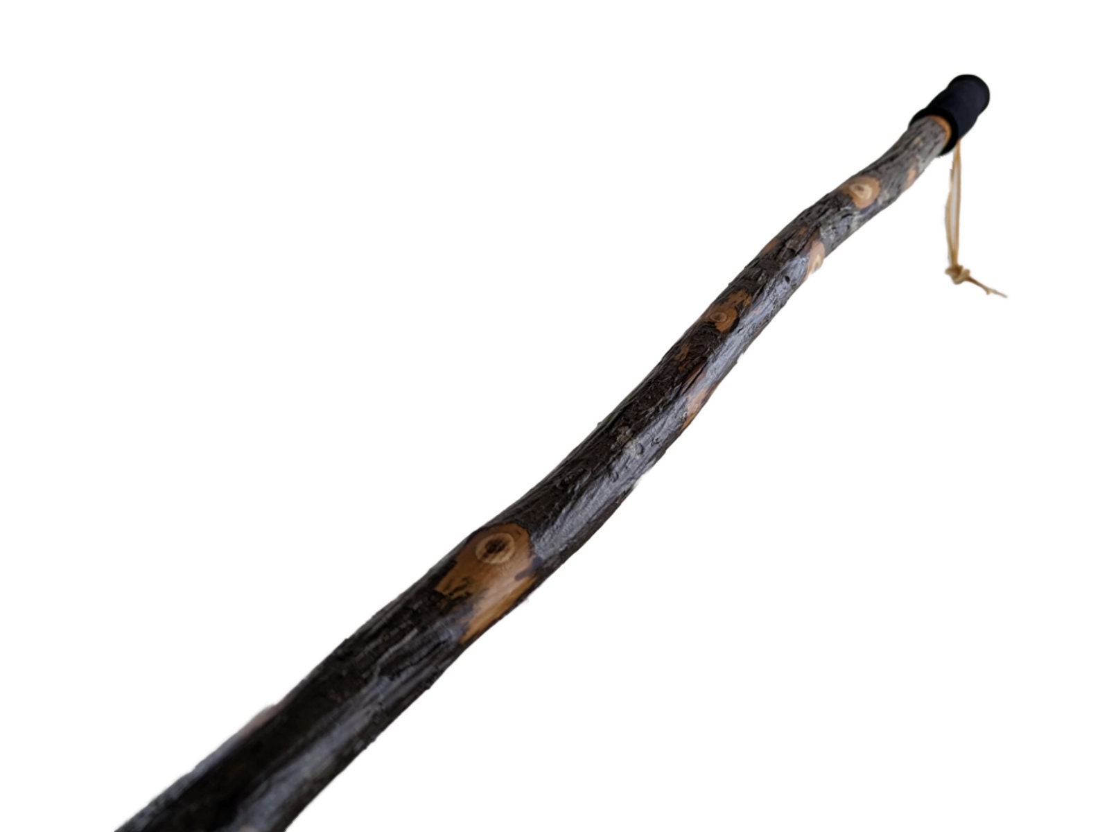48 Amish Made Hickory Hiking Walking Stick Durable and Rustic Live Edge ...