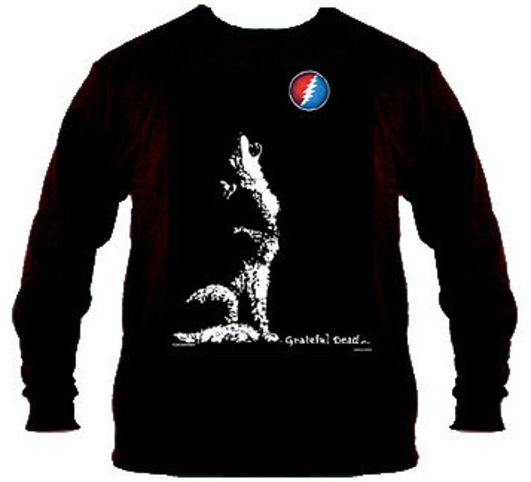 Grateful Dead Long Sleeve T-shirt dire Wolf Shirt Howling at a Steal ...