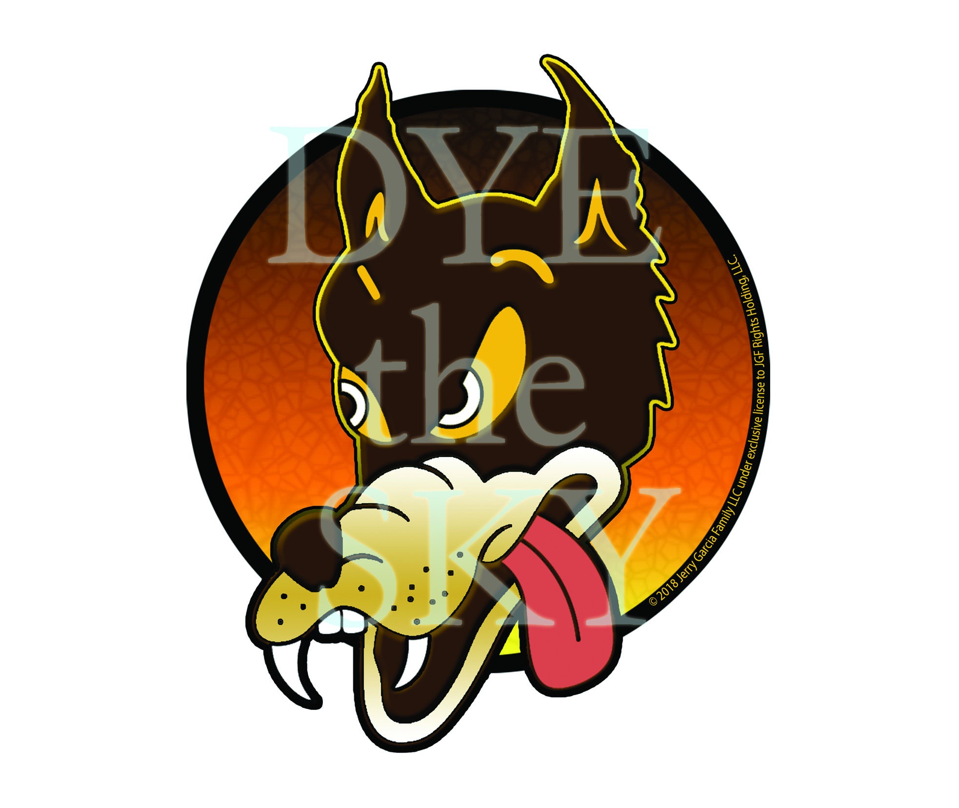 Jerry Garcia Sticker -wolf Guitar Emblem/ grateful Dead /sticker/decal ...