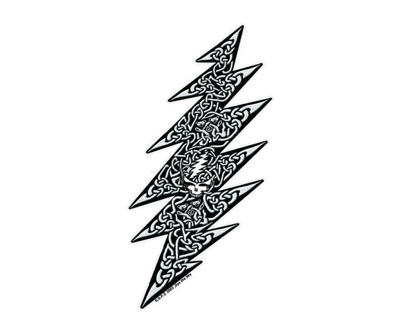 Grateful Dead Sticker Celtic Bolt/ 13 Point Bolt Celtic Weave | Etsy