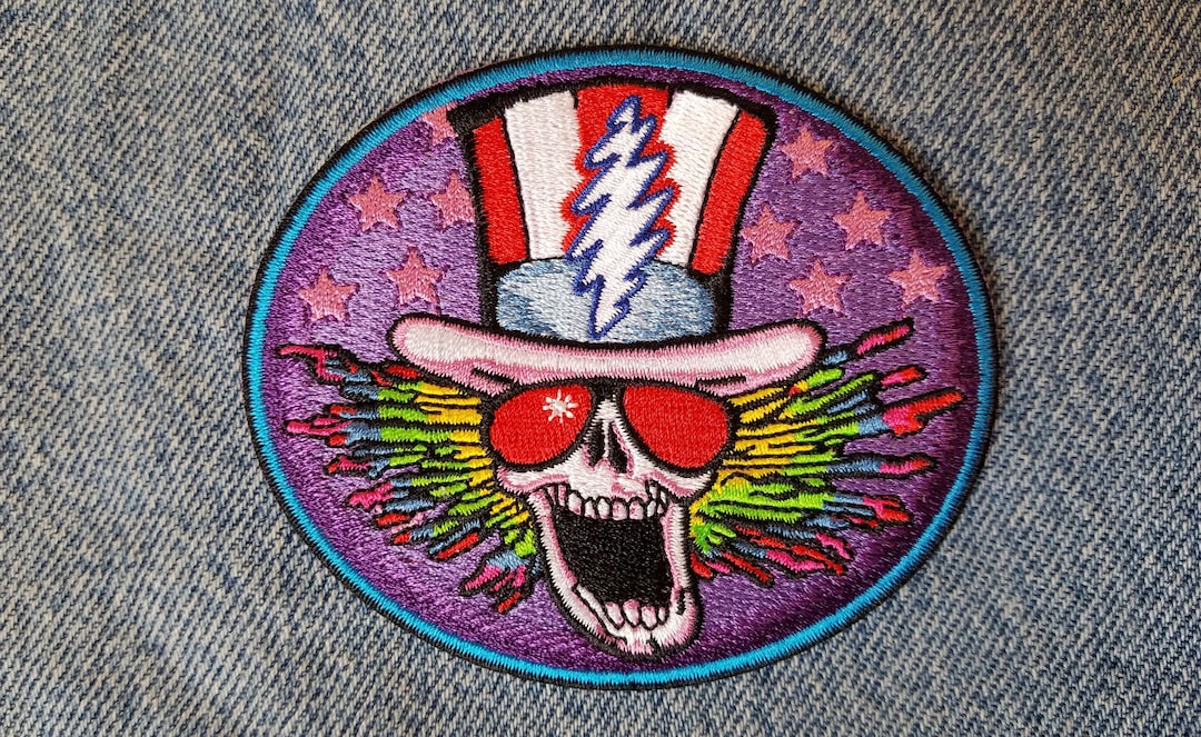 Grateful Dead Patch- Psycle Sam 100% Embroidered Patch. Uncle Sam ...