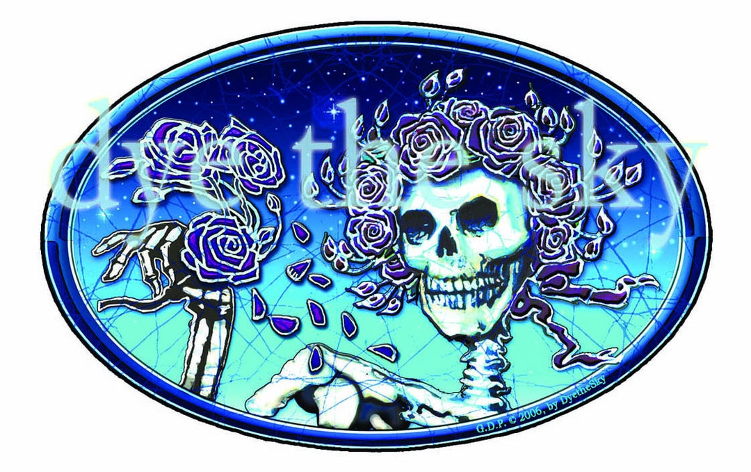 Grateful Dead Sticker/bertha /skull and Roses. Car Sticker, Laptop ...