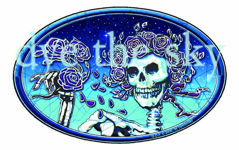 Grateful Dead Sticker/bertha /skull and Roses. Car Sticker | Etsy