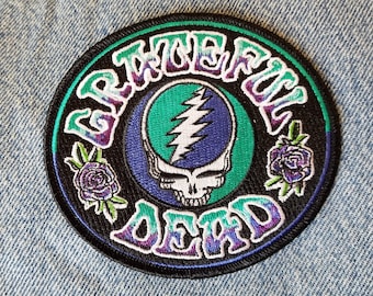 Grateful Dead Patch Steal Your Face - Large 5” | Embroidered, Deadhead ...