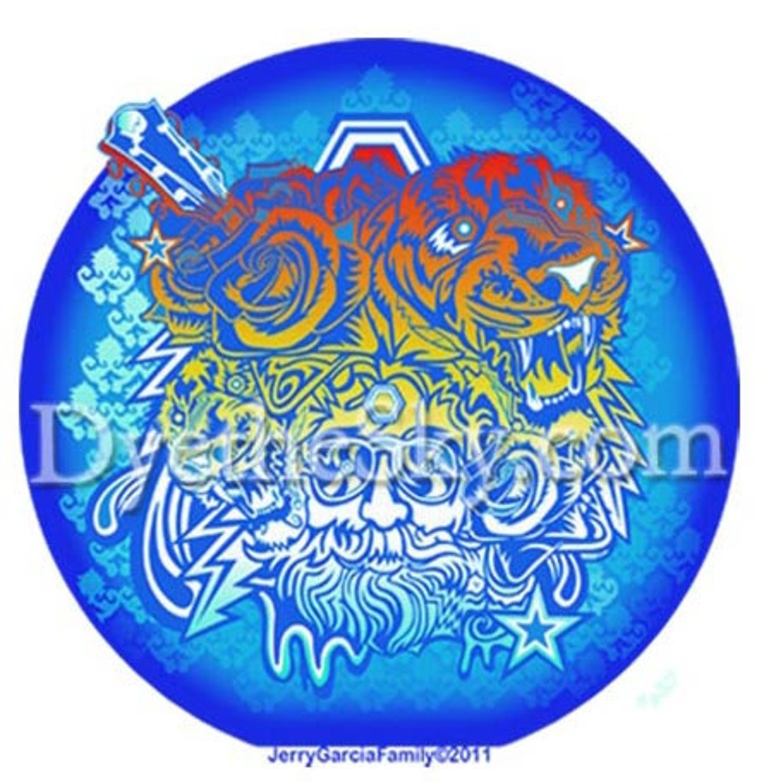 Jerry Garcia/grateful Dead Sticker-garcia Tigers-decal-car Sticker ...