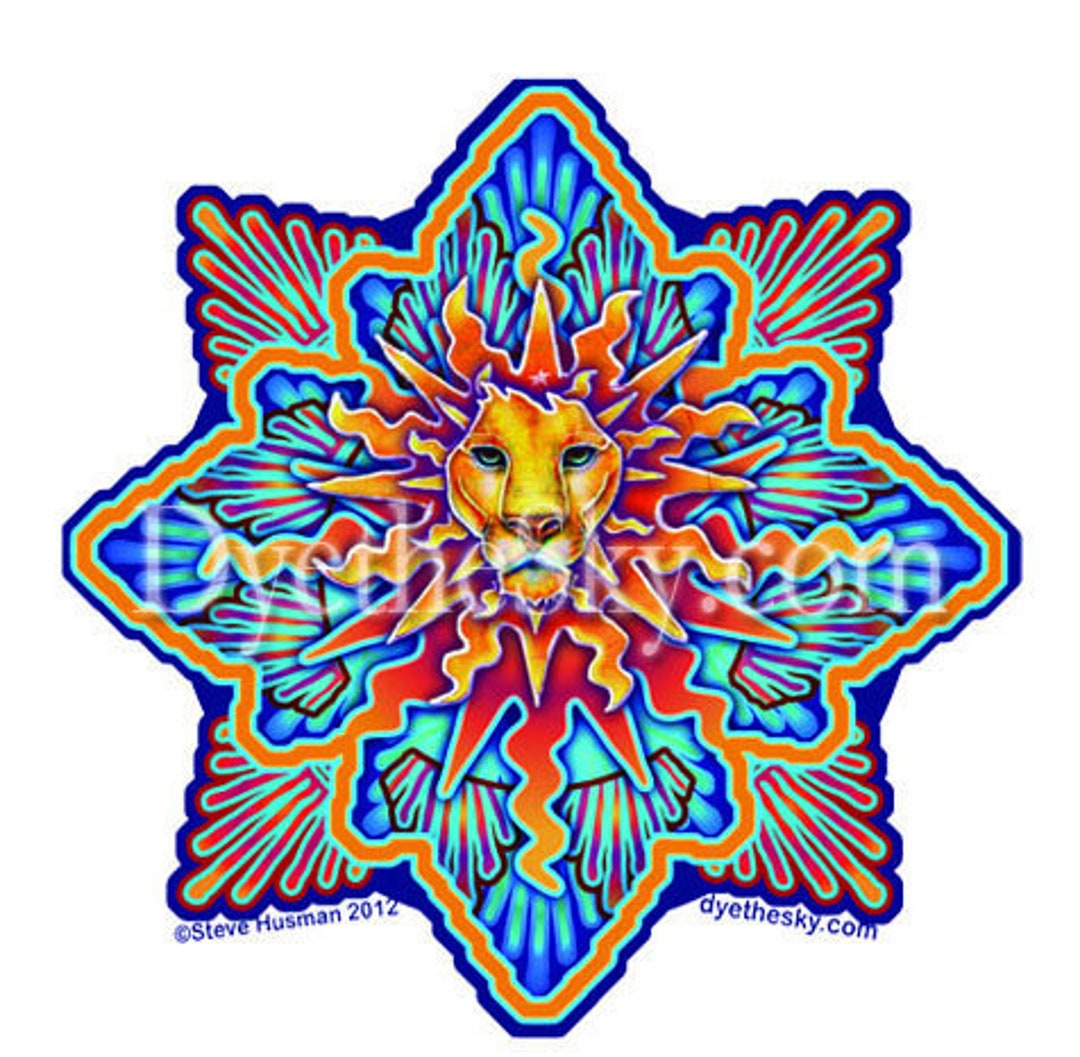 Lion Sun Sticker. •silk Screened Sticker W/adhesive Backing. Car ...