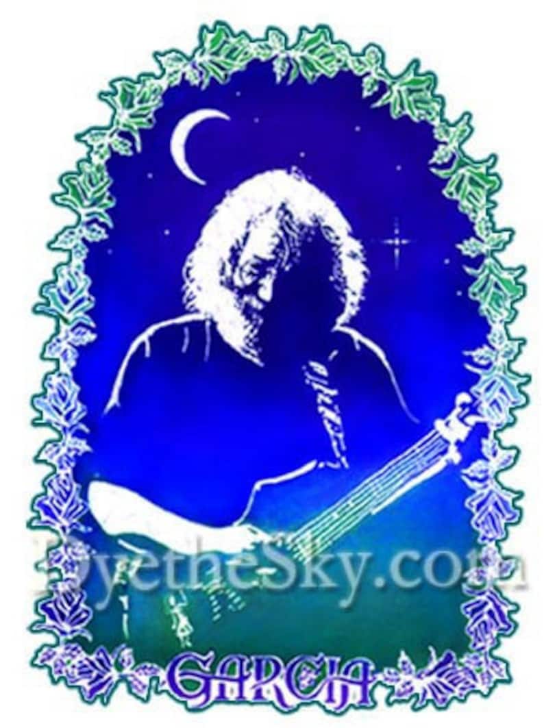 Jerry Garcia Sticker-garcia With Roses. Car Sticker Laptop | Etsy