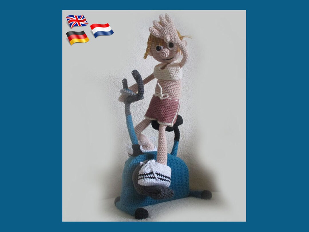 Exercise Bike Henny, Amigurumi Doll Crochet Pattern, Crochet Doll ...
