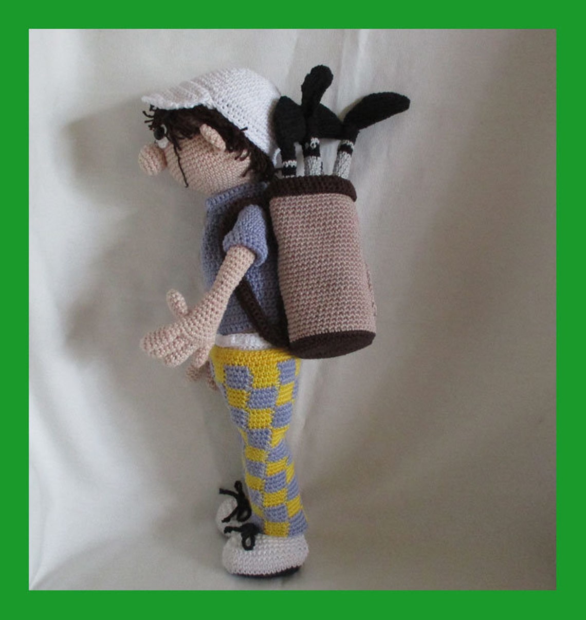 Golfer George, Amigurumi Doll Crochet Pattern, Crochet Doll Pattern ...